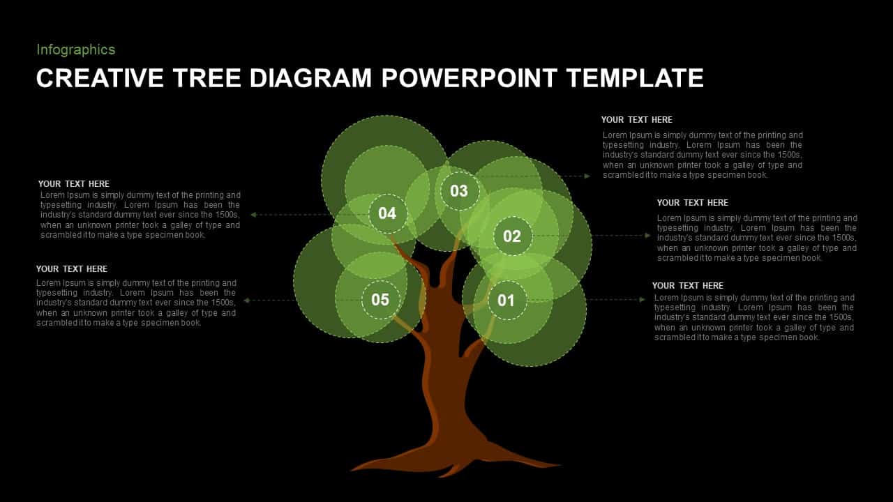 Creative Tree Diagram Template For PowerPoint Presentation