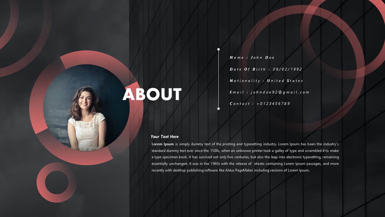 CV PowerPoint Template