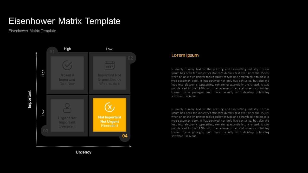 Eisenhower Matrix PowerPoint Template | Slidebazaar Eisenhower Matrix PowerPoint Template | Slidebazaar
