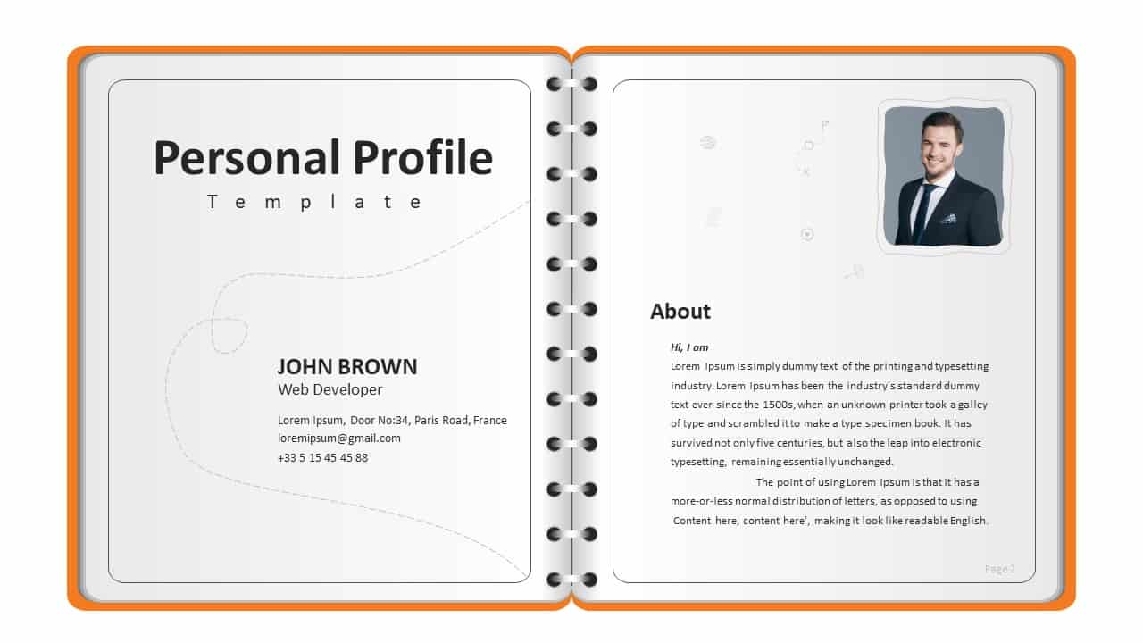 Personal Profile Ppt Template Free Download Printable Templates