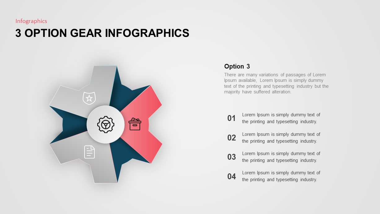 3 Option Gear Infographic Template | Slidebazaar.com
