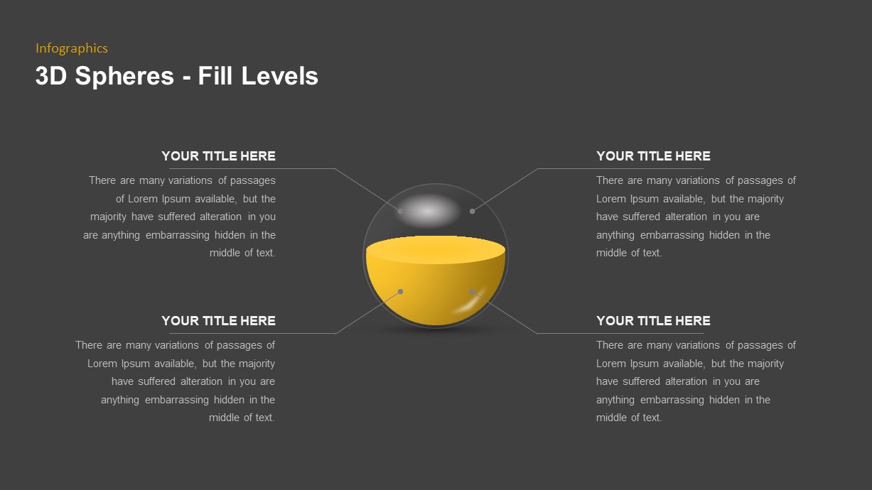 3D Spheres Fill Levels Diagrams PowerPoint Template