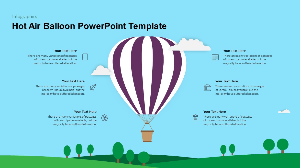 Hot Air Balloon PowerPoint Template | Slidebazaar