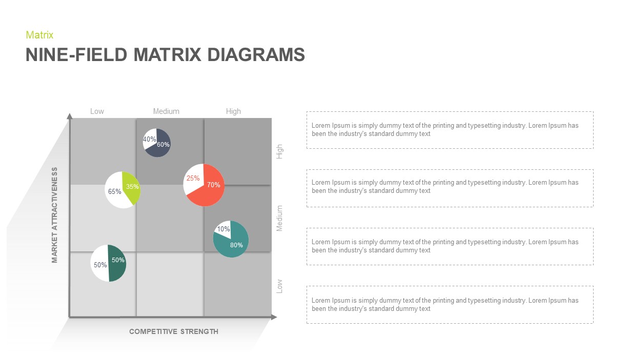 Nine Field Matrix PowerPoint Template | Slidebazaar