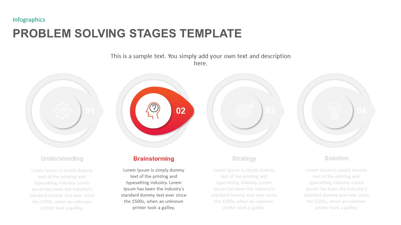 Problem Solving Stages PowerPoint Template | Slidebazaar