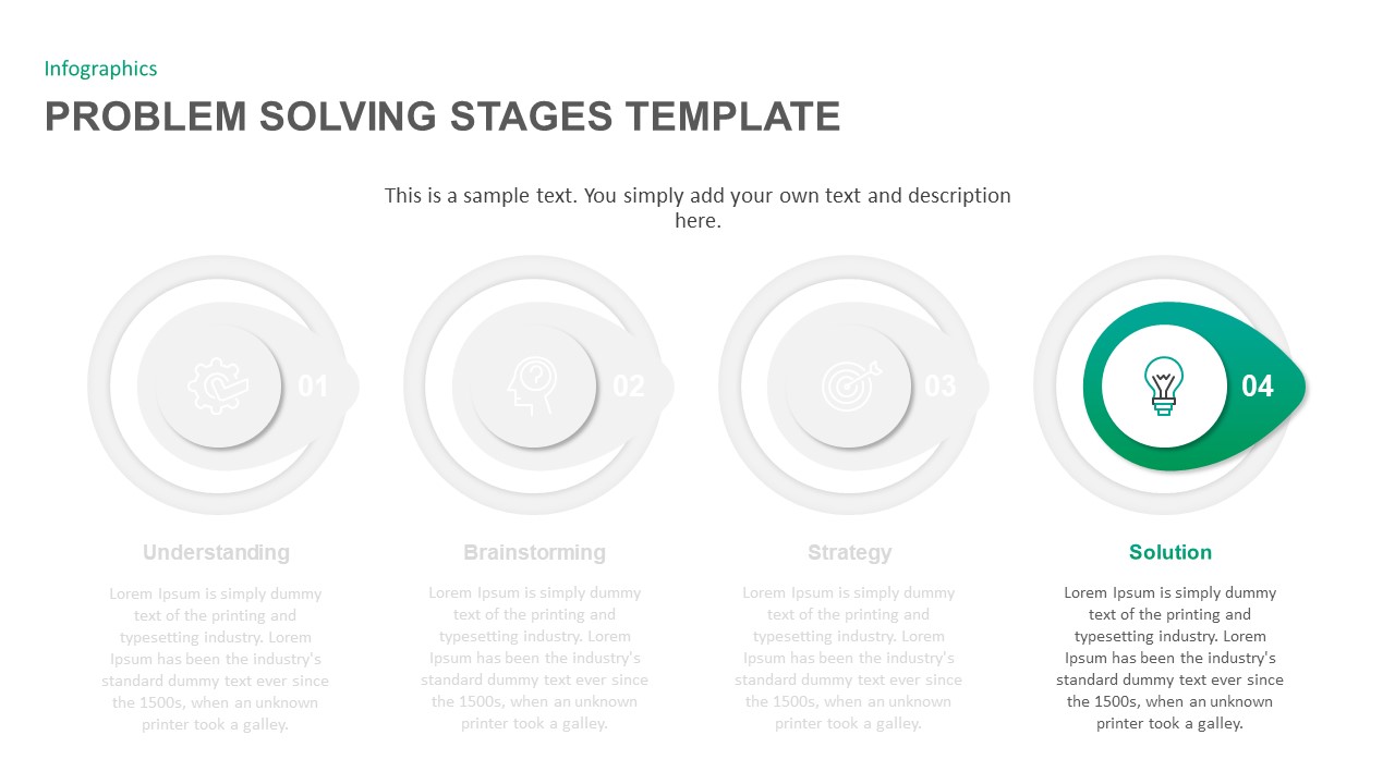 Problem Solving Stages PowerPoint Template | Slidebazaar
