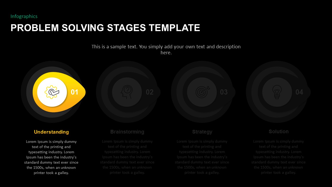 Problem Solving Stages PowerPoint Template | Slidebazaar