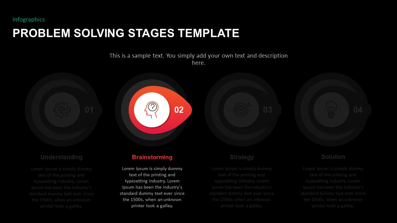 Problem Solving Stages PowerPoint Template | Slidebazaar