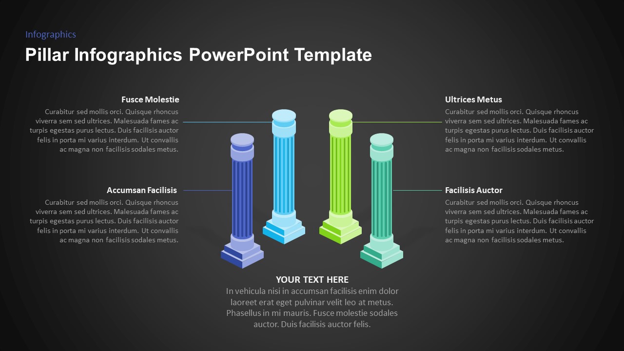 Pillars Infographic Template For Presentations Slidebazaar