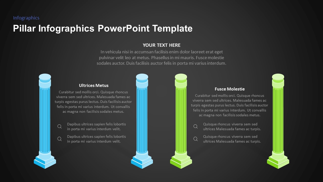 Pillars Infographic Template for Presentations | Slidebazaar