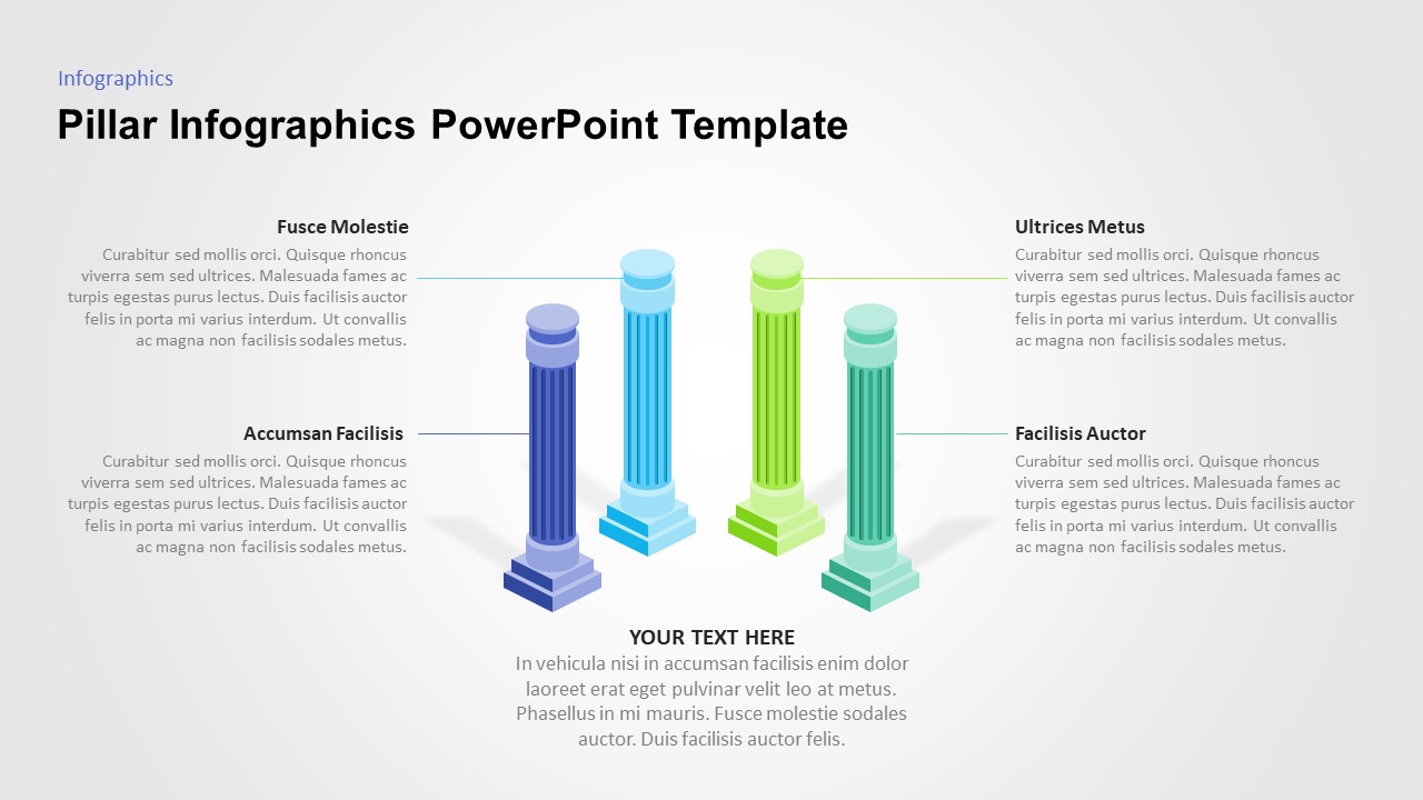 Pillars Infographic Template For Presentations Slidebazaar