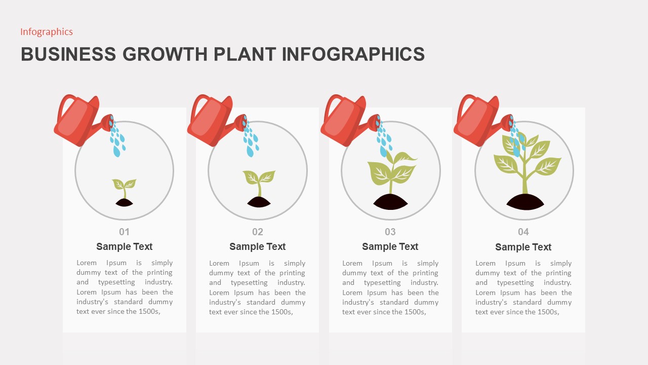 Business Growth Plant Infographics template