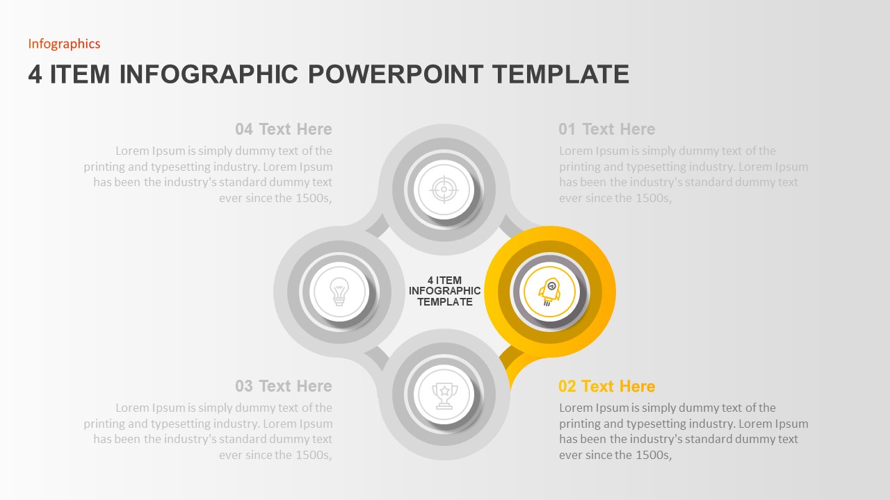 4 Item Process Infographic PPT Diagram & Keynote Slides / Slidebazaar