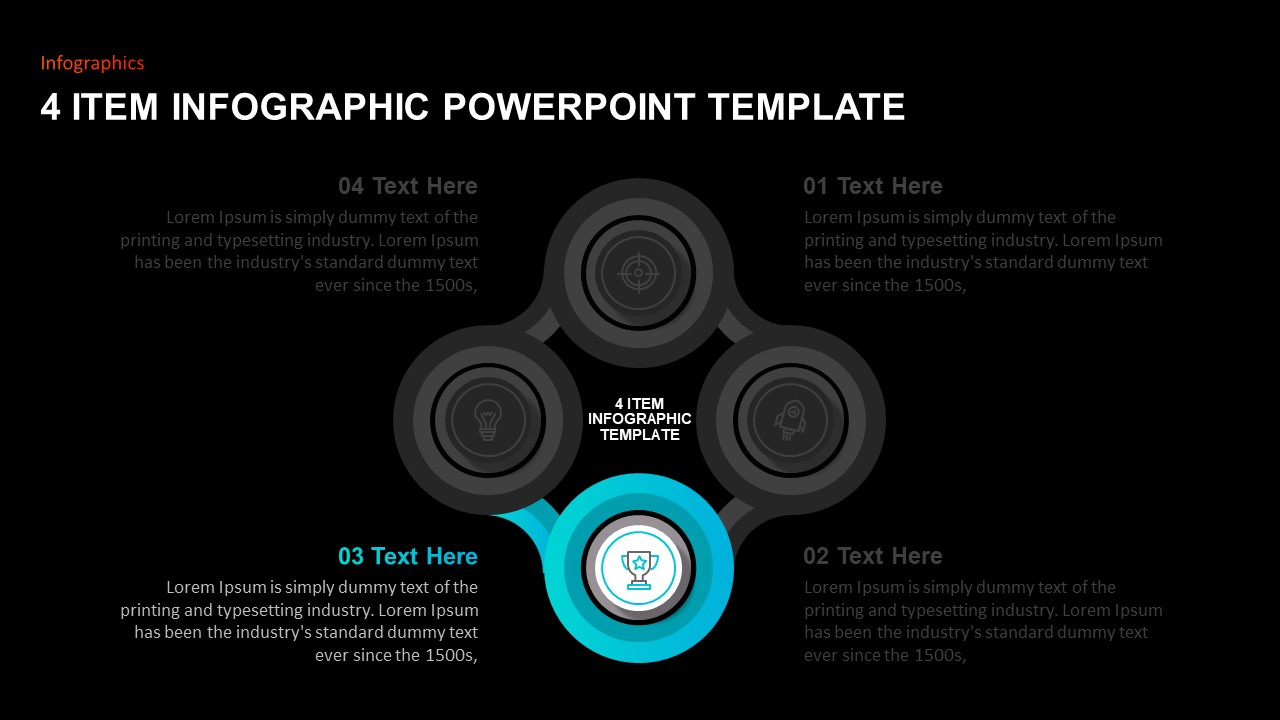 4 Item Process Infographic PPT Diagram & Keynote Slides / Slidebazaar