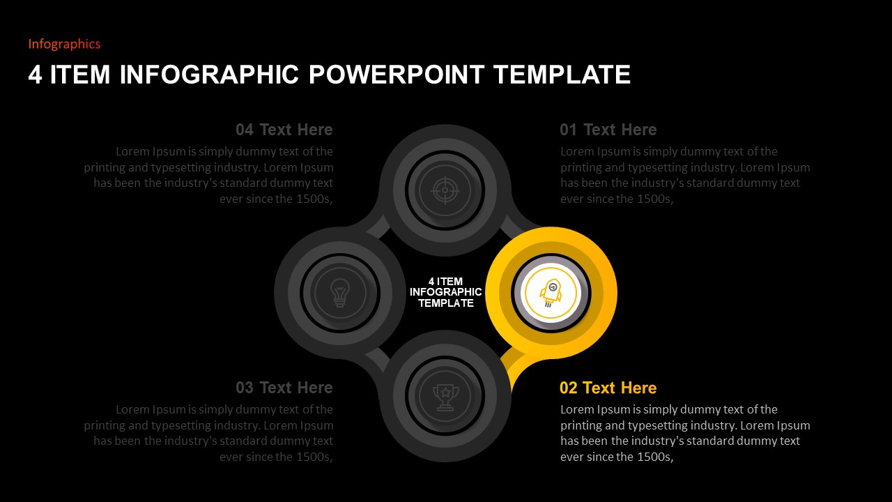 4 Item Process Infographic PPT Diagram & Keynote Slides / Slidebazaar