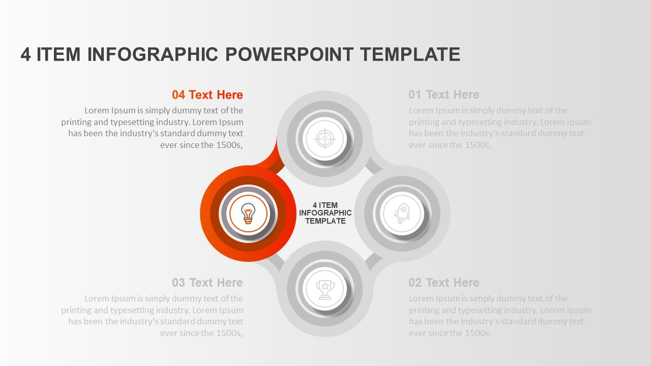 4 Item Process Infographic PPT Diagram & Keynote Slides / Slidebazaar