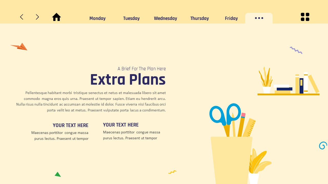 Free Teacher's Week Plan PowerPoint Template / Slidebazaar