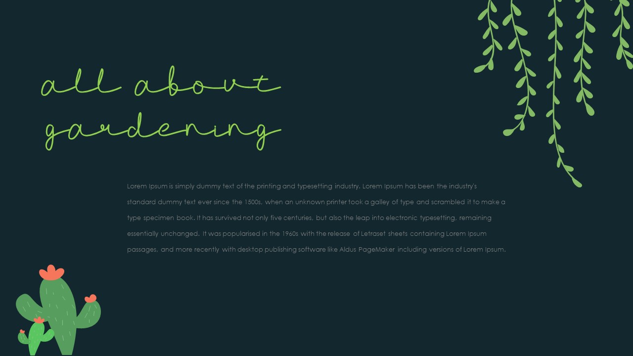 Garden Area Template for PowerPoint Presentations/ Slidebazaar