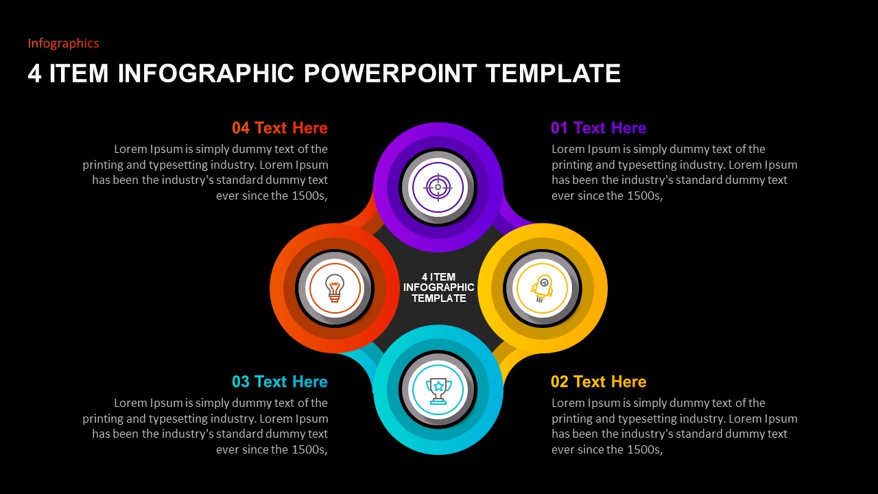 4 Item Process Infographic PPT Diagram & Keynote Slides / Slidebazaar