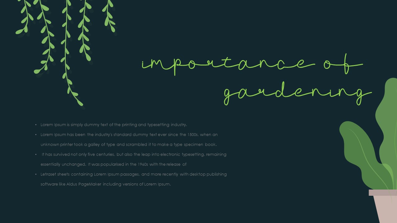 Garden Area Template for PowerPoint Presentations/ Slidebazaar