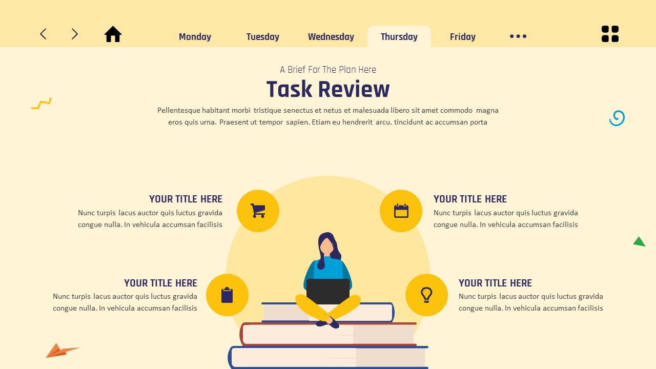 Free Teacher's Week Plan PowerPoint Template / Slidebazaar