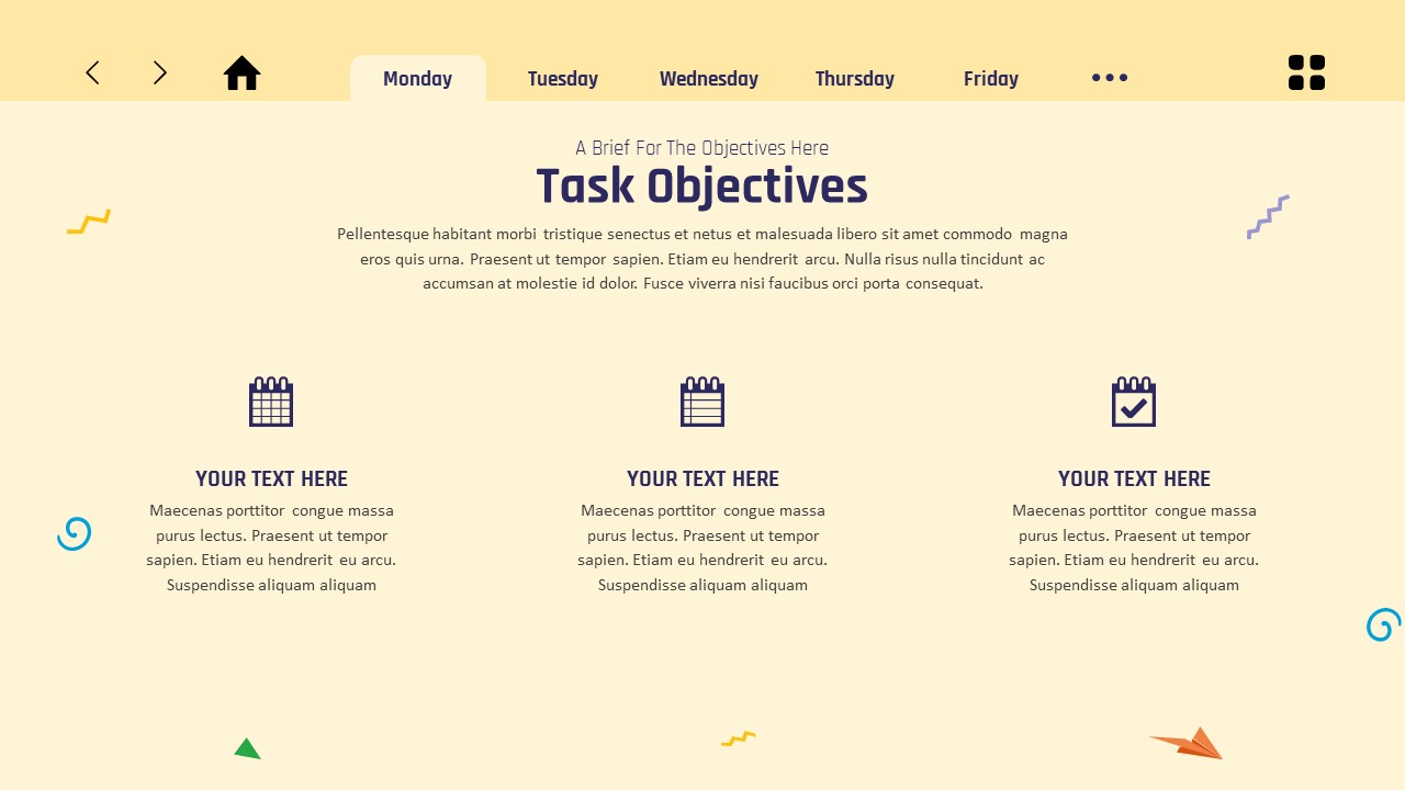 Free Teacher's Week Plan PowerPoint Template / Slidebazaar