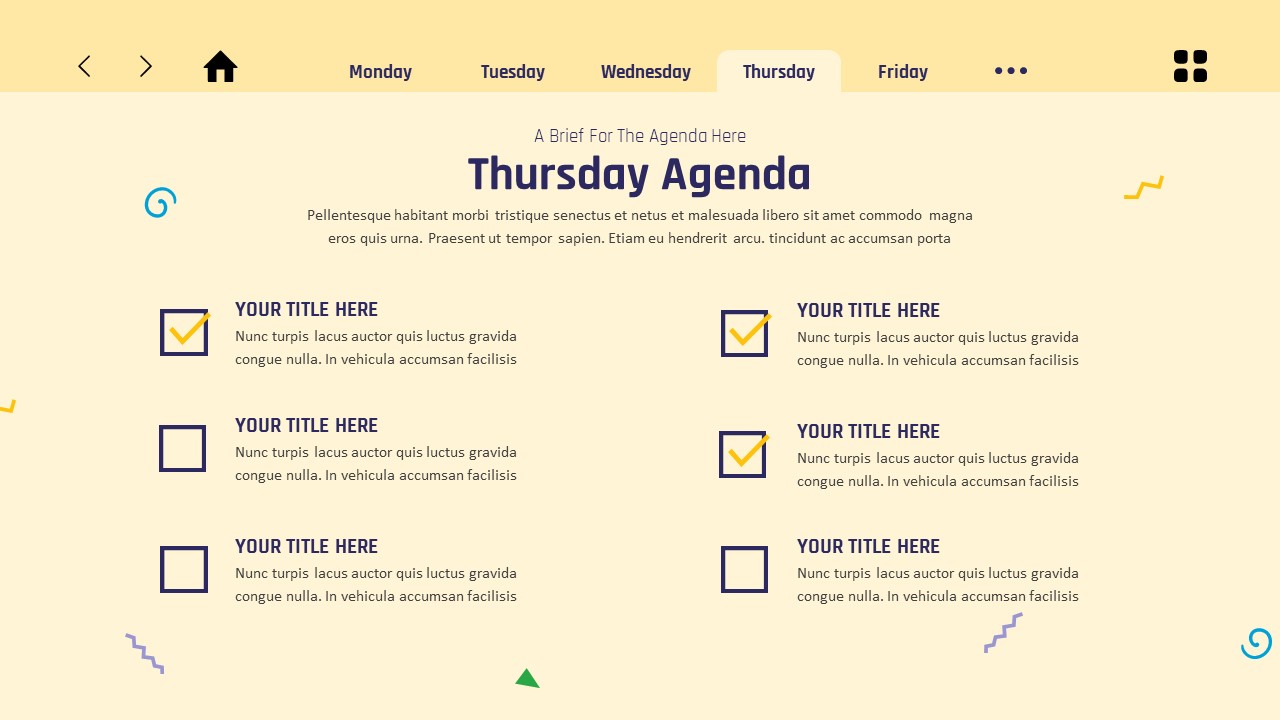 Free Teacher's Week Plan PowerPoint Template / Slidebazaar