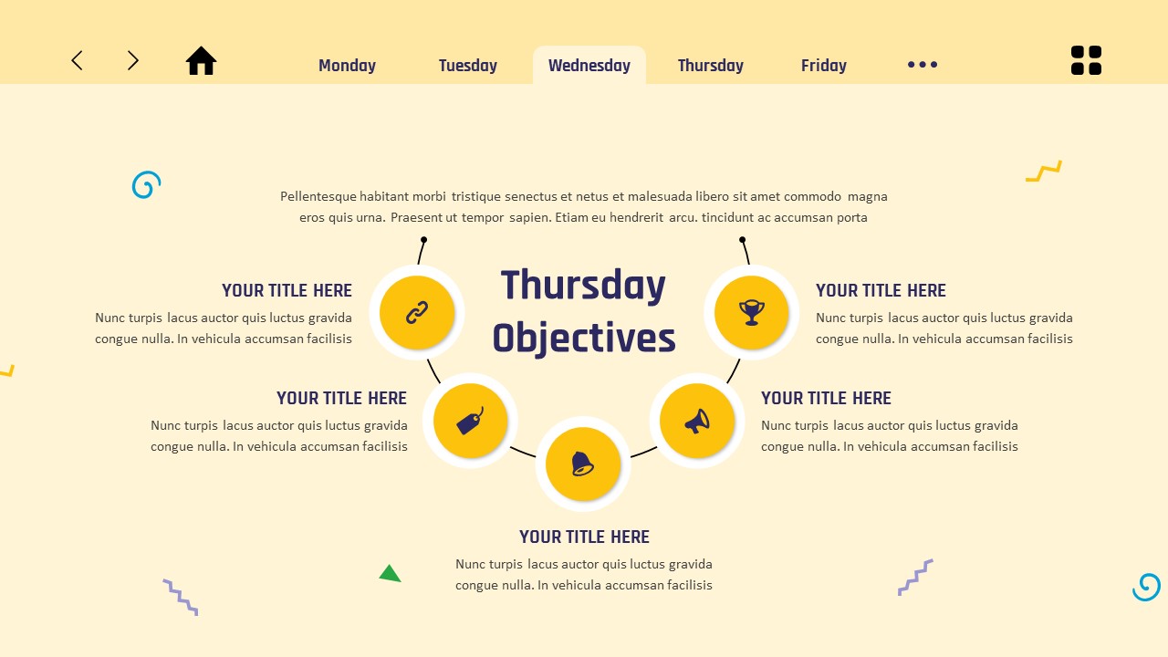 Free Teacher's Week Plan PowerPoint Template / Slidebazaar