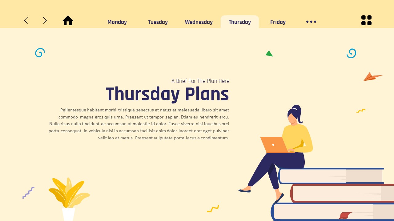 Free Teacher's Week Plan PowerPoint Template / Slidebazaar