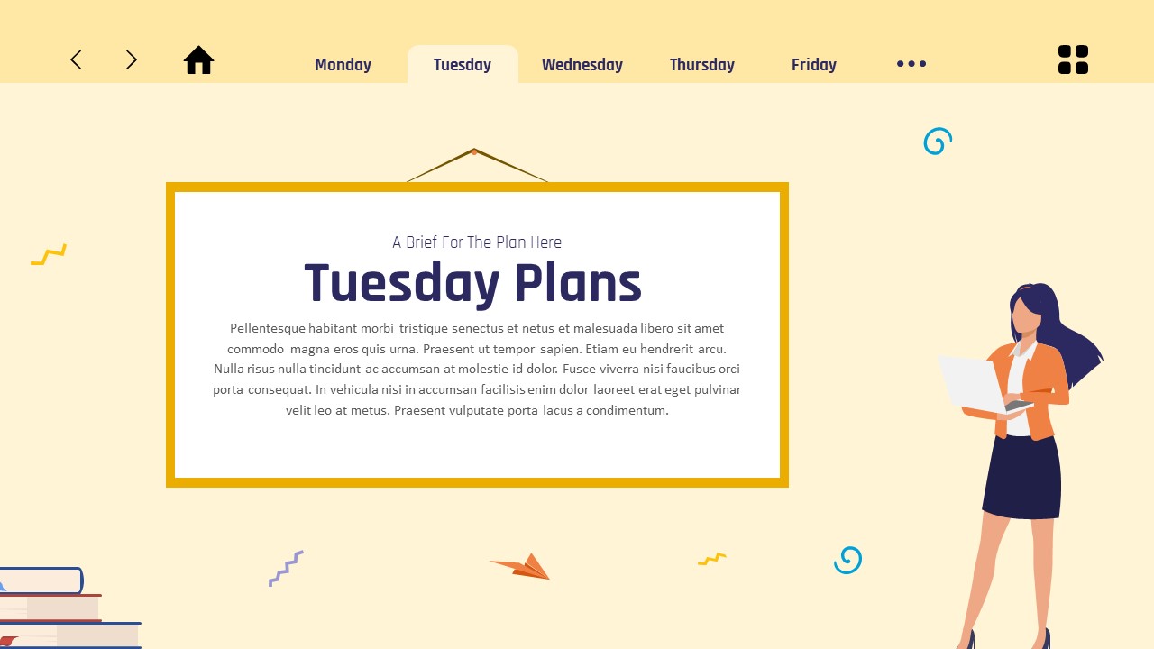 Free Teacher's Week Plan PowerPoint Template / Slidebazaar