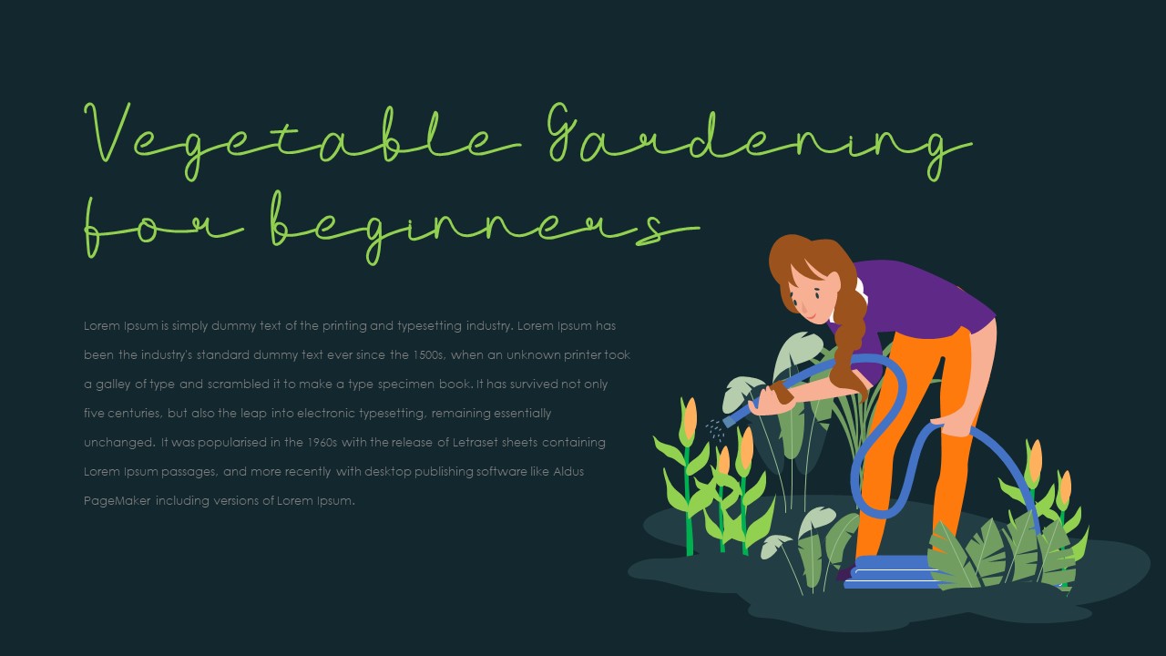 Garden Area Template for PowerPoint Presentations/ Slidebazaar