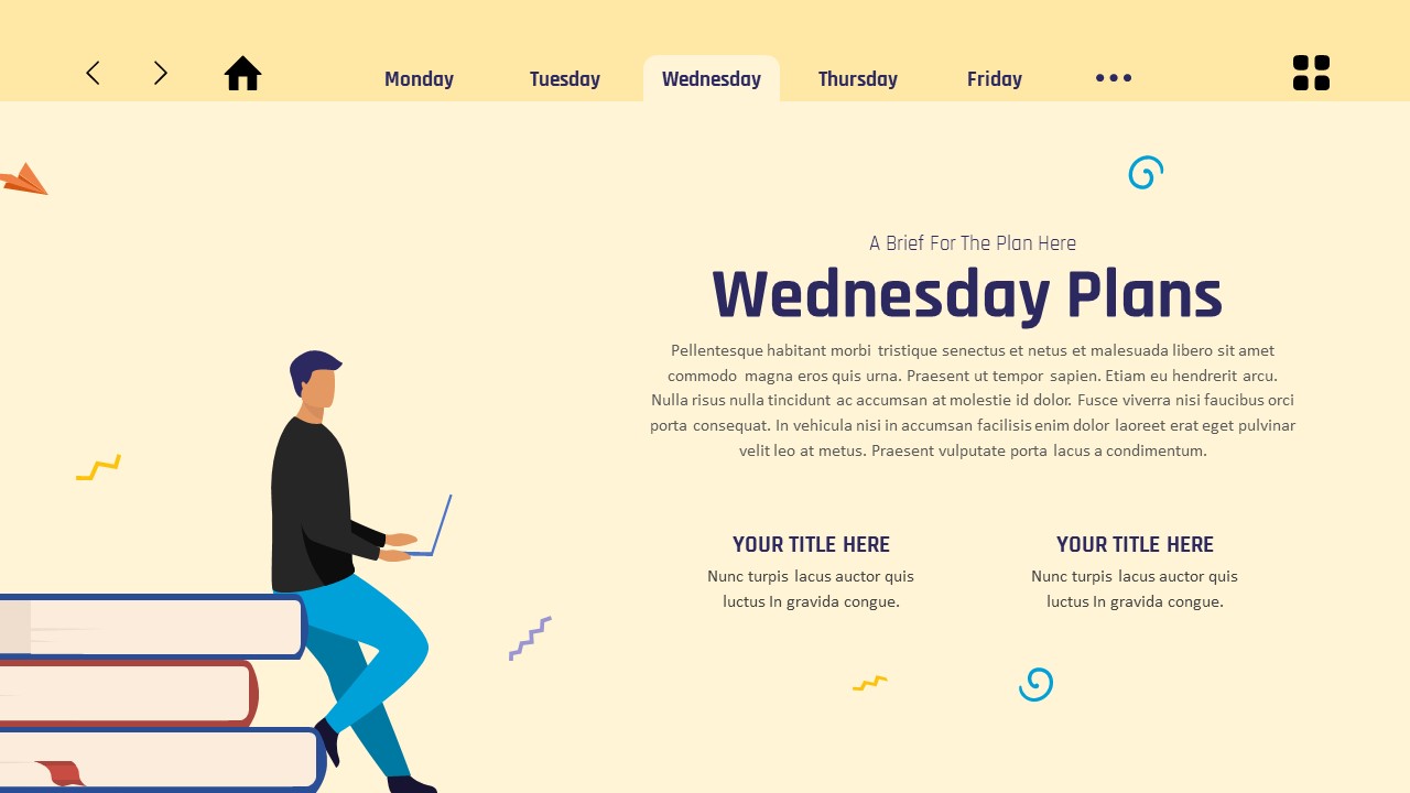 Free Teacher's Week Plan PowerPoint Template / Slidebazaar