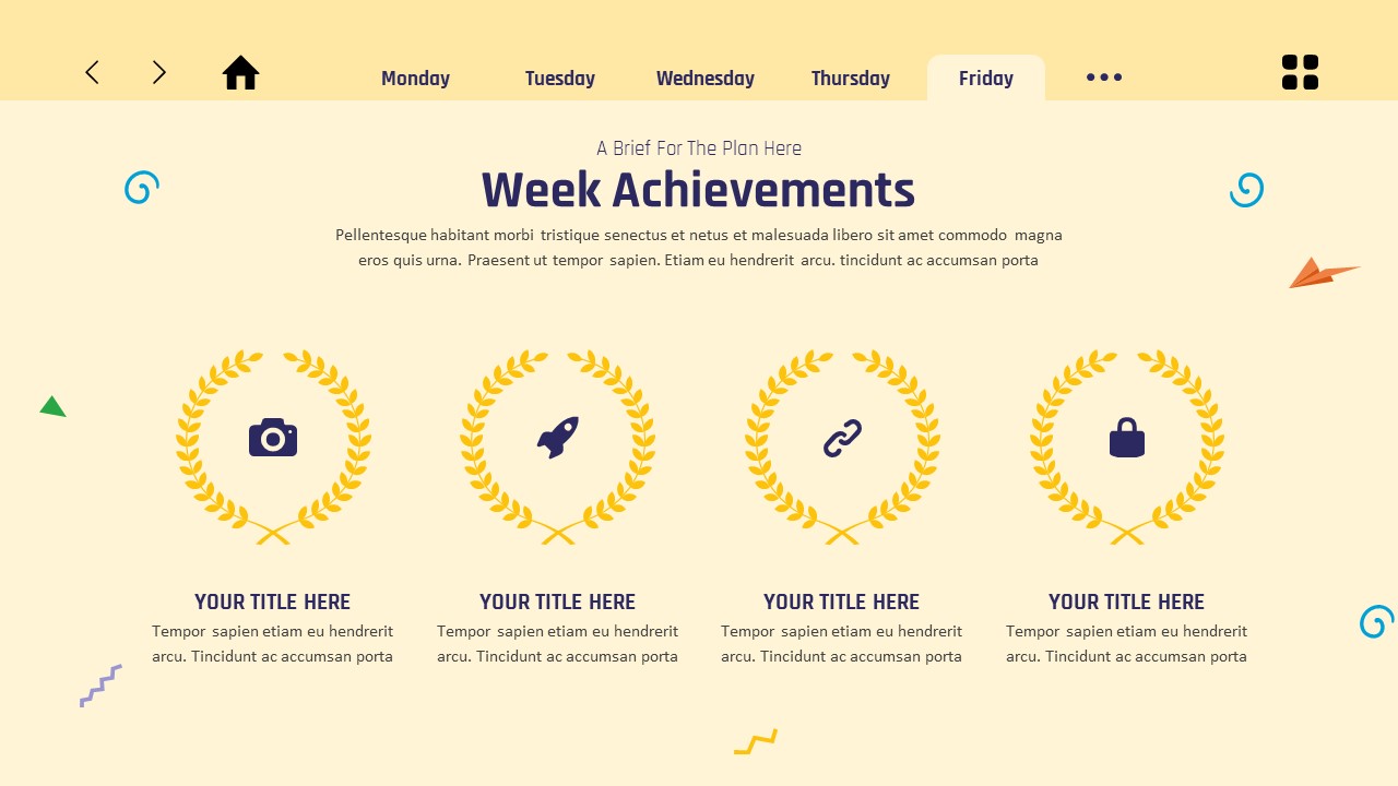 Free Teacher's Week Plan PowerPoint Template / Slidebazaar