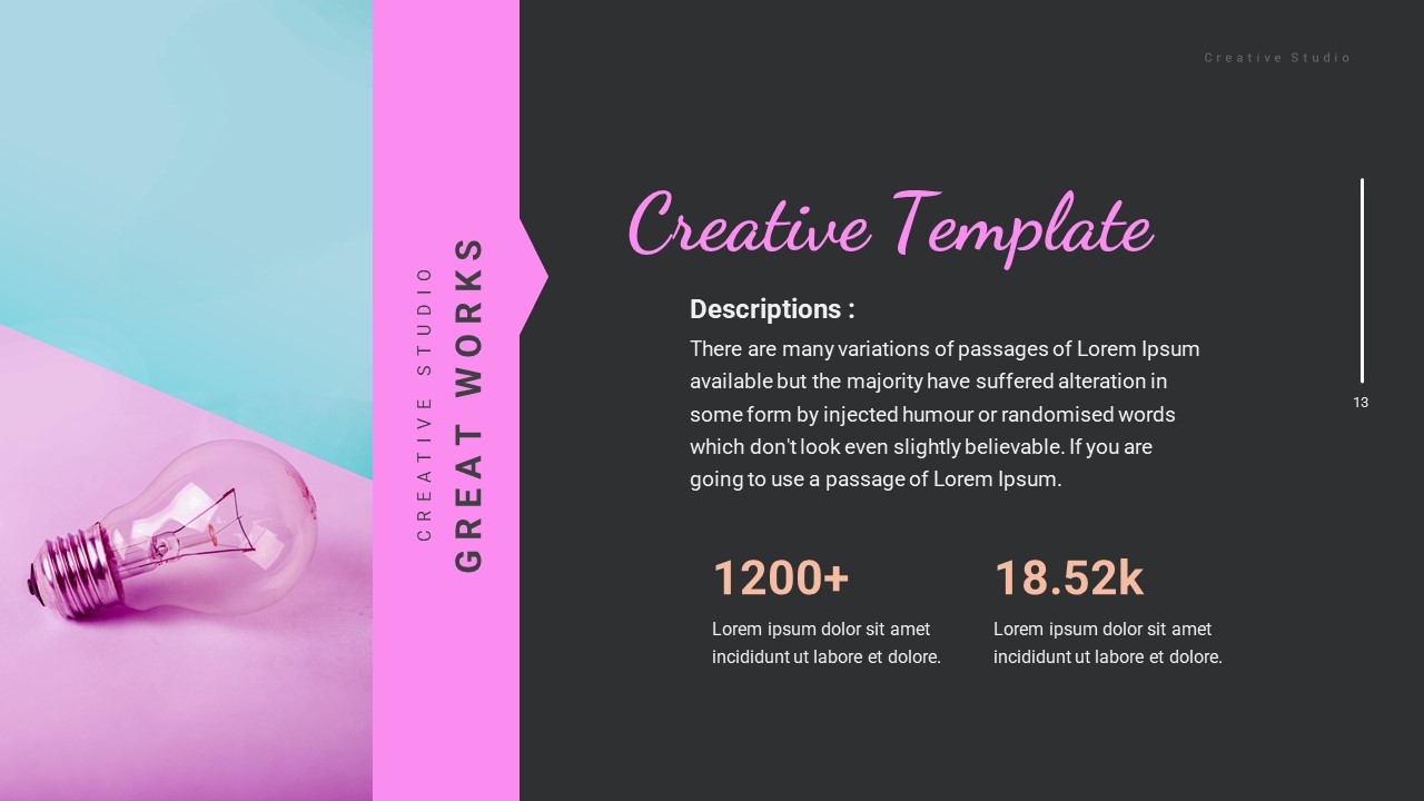 Creative Studio PowerPoint Template / Slidebazaar