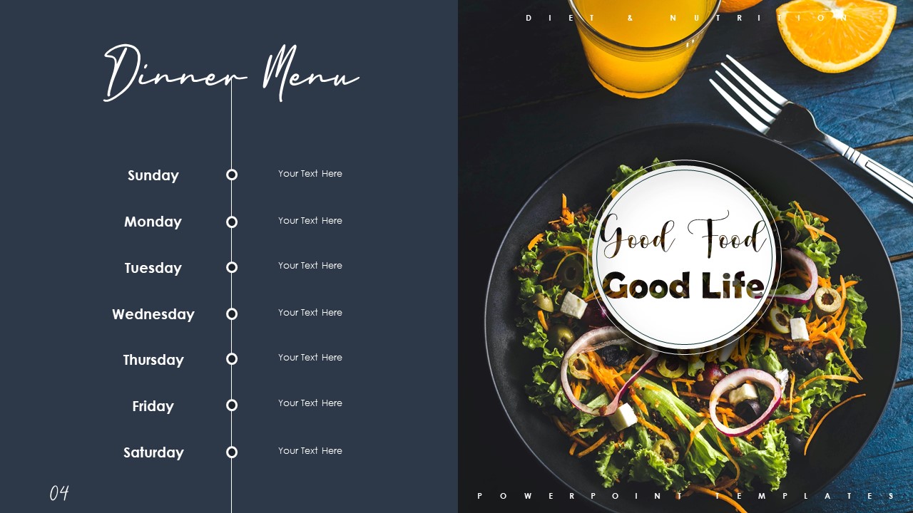 Diet and Nutrition PowerPoint Template | Slidebazaar