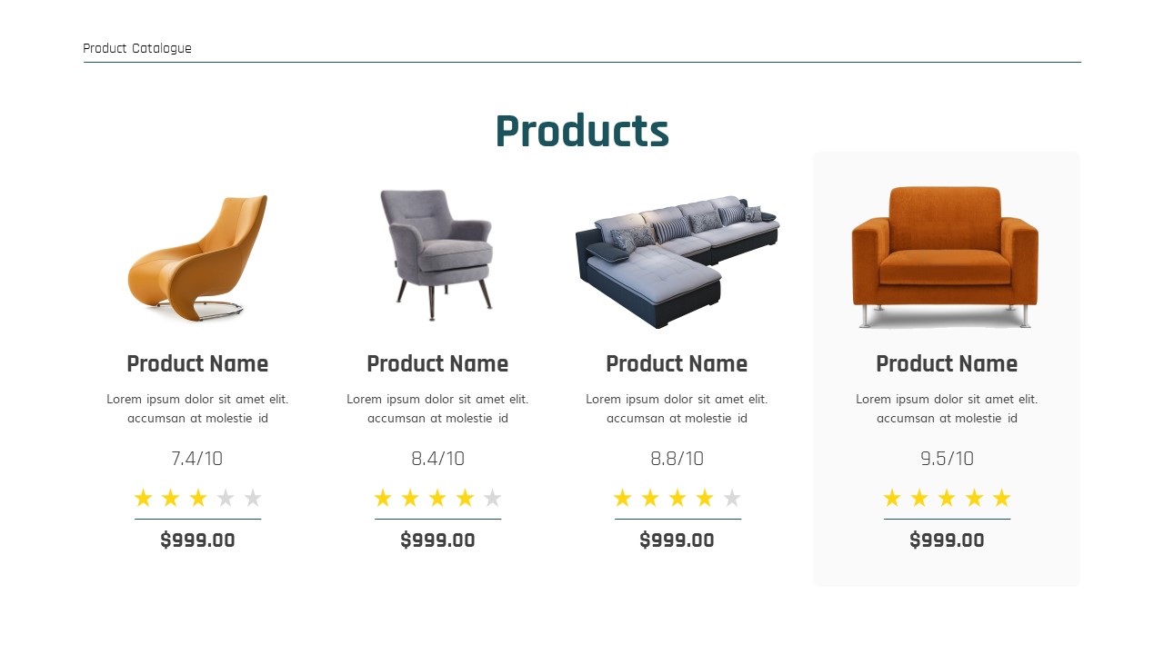 Product Catalogue PowerPoint Template | Slidebazaar Product Catalogue PowerPoint Template | Slidebazaar