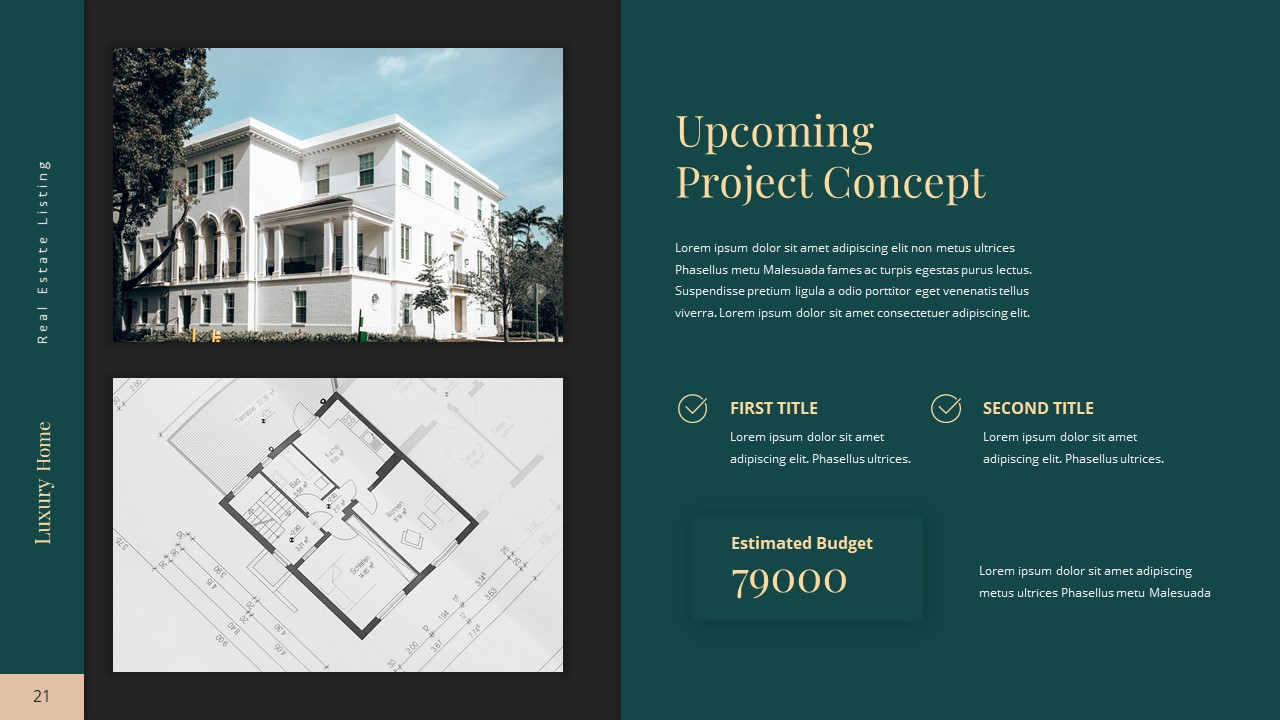Luxury Homes-Real Estate Listing PowerPoint Template | Slidebazaar