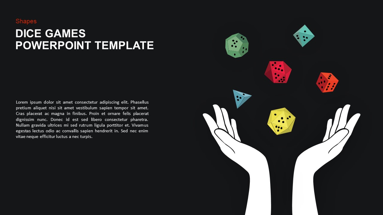 Dice Gaming PowerPoint Template for Presentations | Slidebazaar