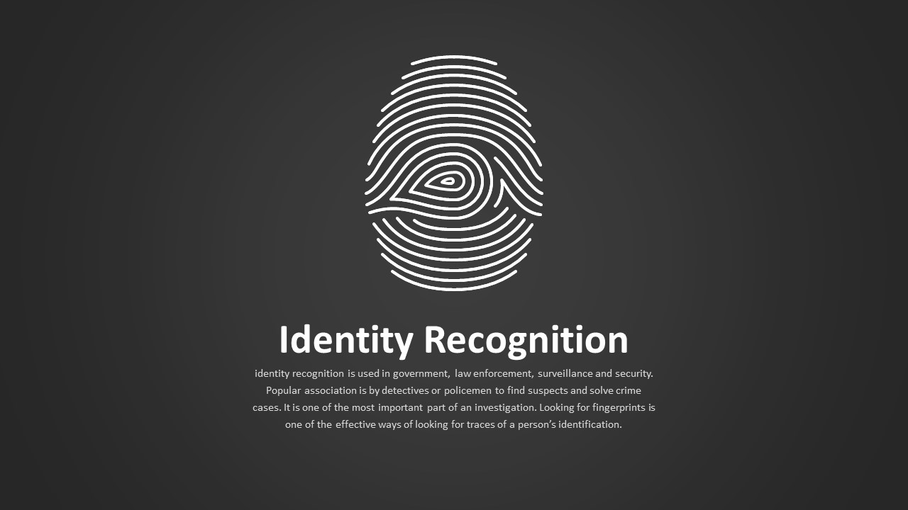 Identity Recognition PowerPoint Template | Slidebazaar
