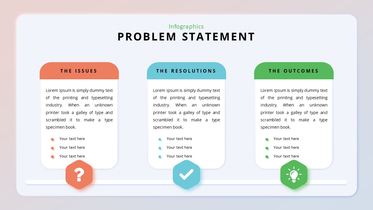 Problem Statement Presentation Template With ion Mark Ppt Ideas 