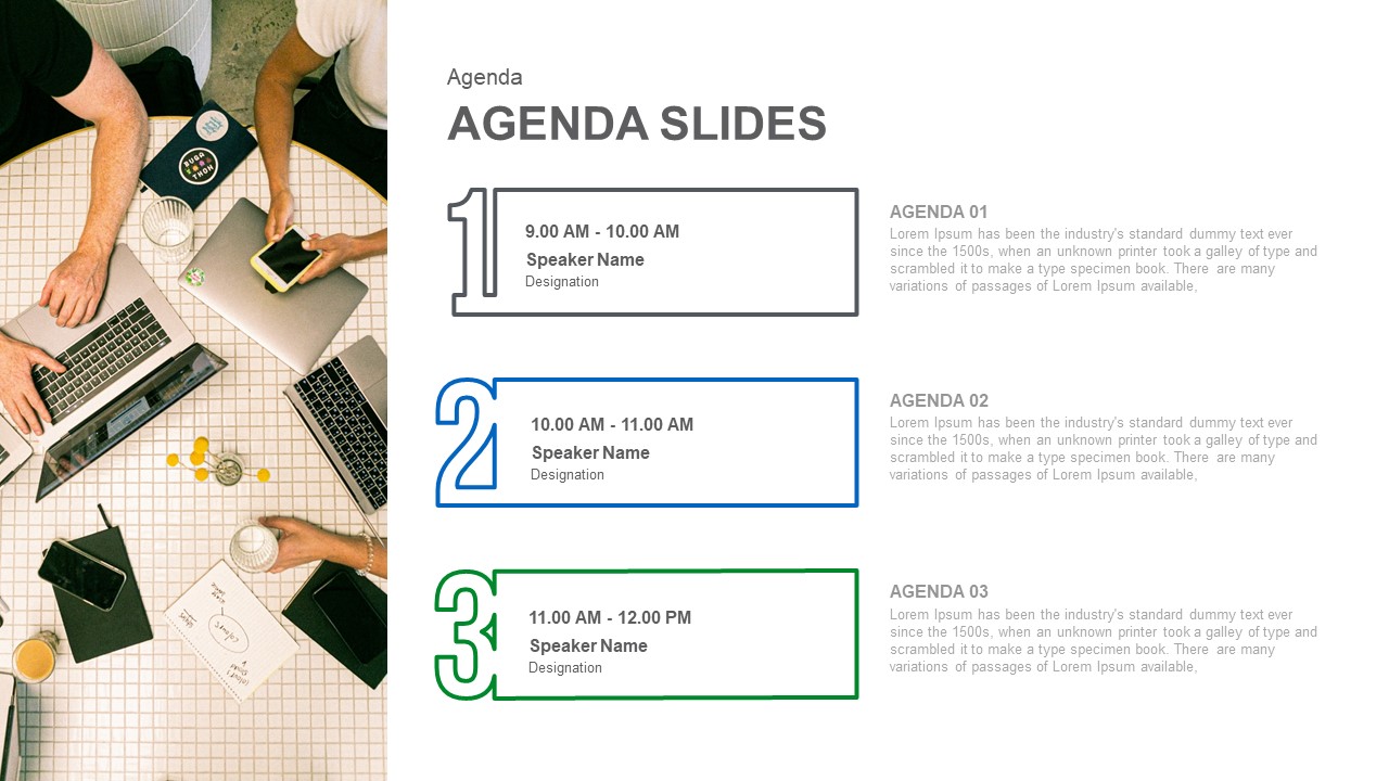 Business Agenda PowerPoint Template and Keynote Slide