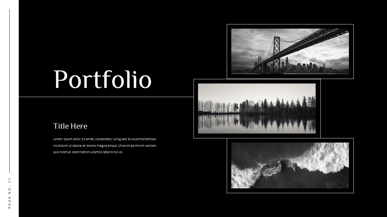 Black and White Photography Portfolio Template | Slidebazaar