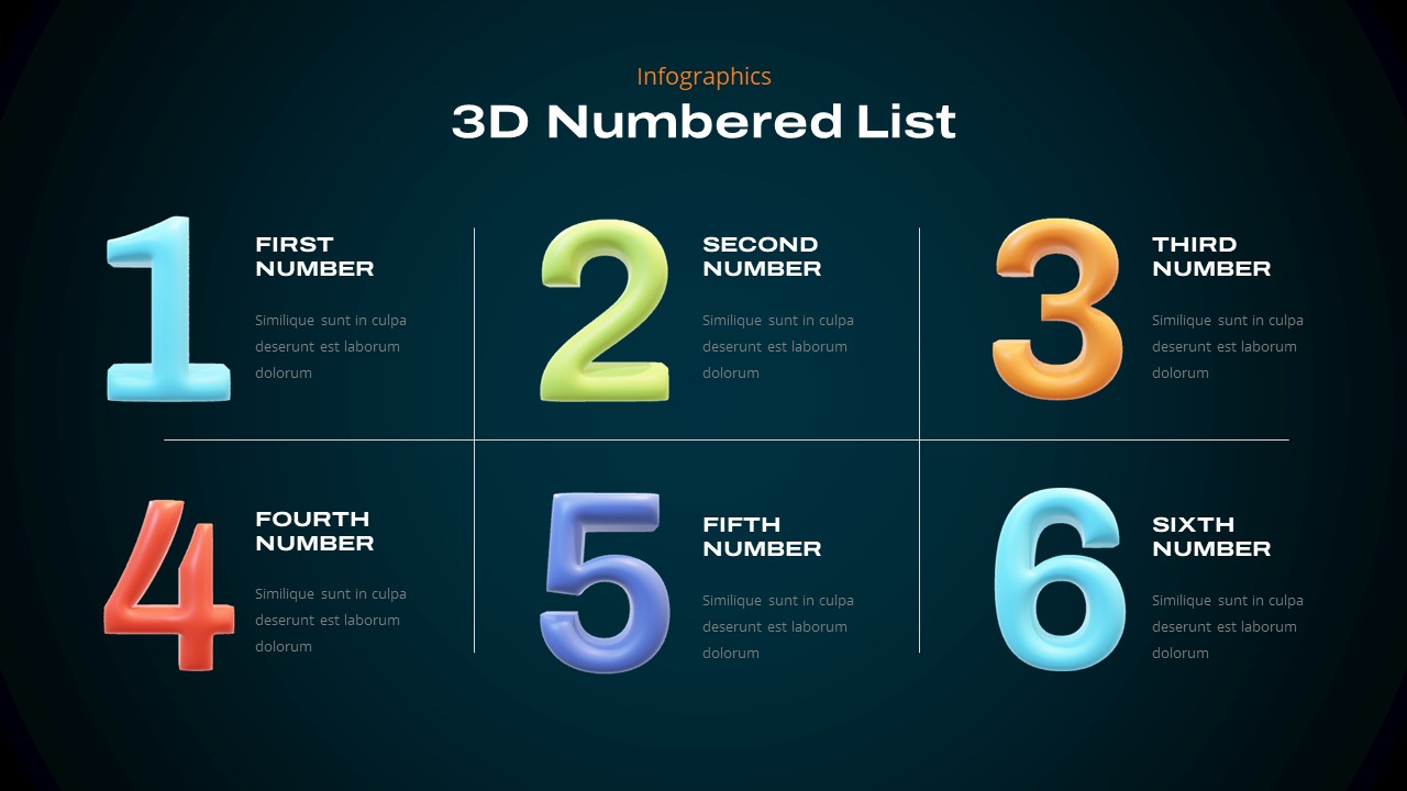 3D Numbered List - SlideBazaar