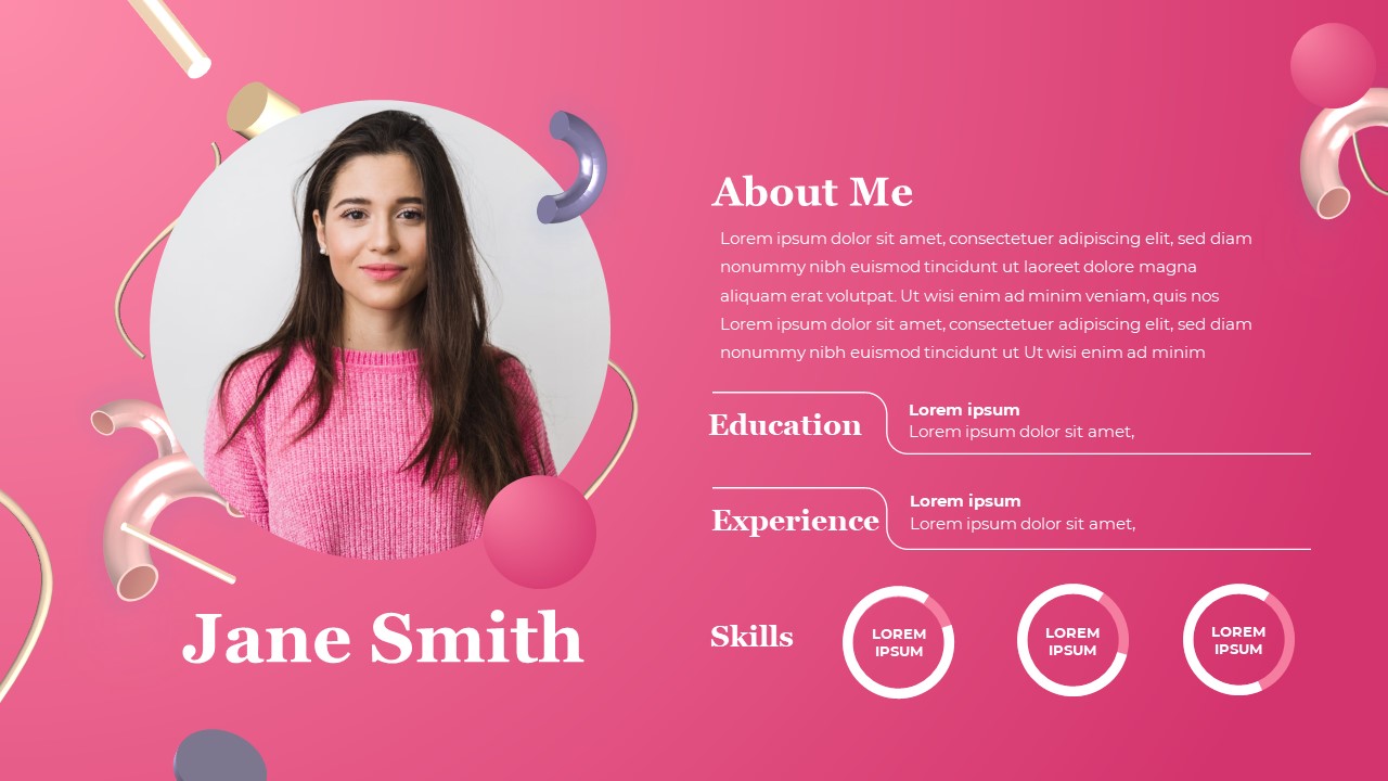 About Me Powerpoint Template
