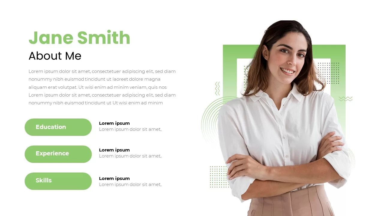 About Me PowerPoint Template To Introduce Yourself Slidebazaar