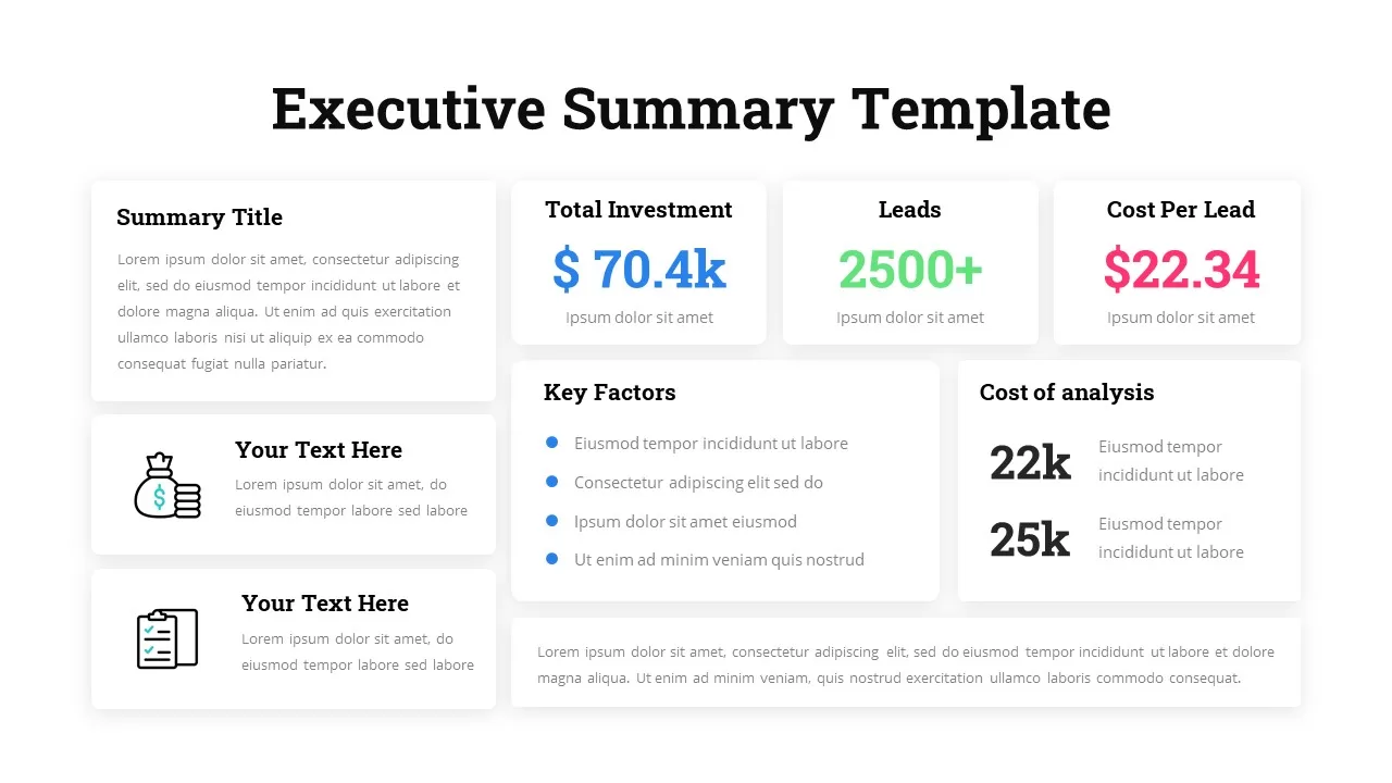 Executive Summary Template SlideBazaar
