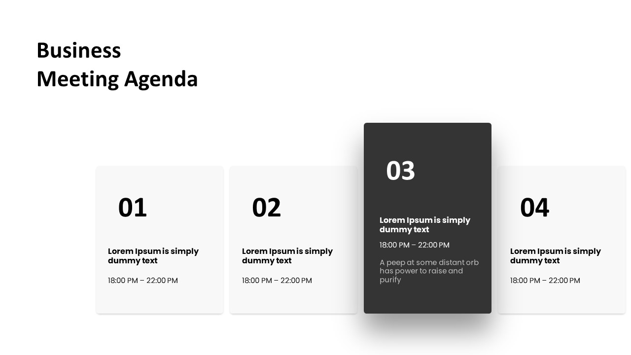 Meeting Agenda Template in Black and White | Slidebazaar