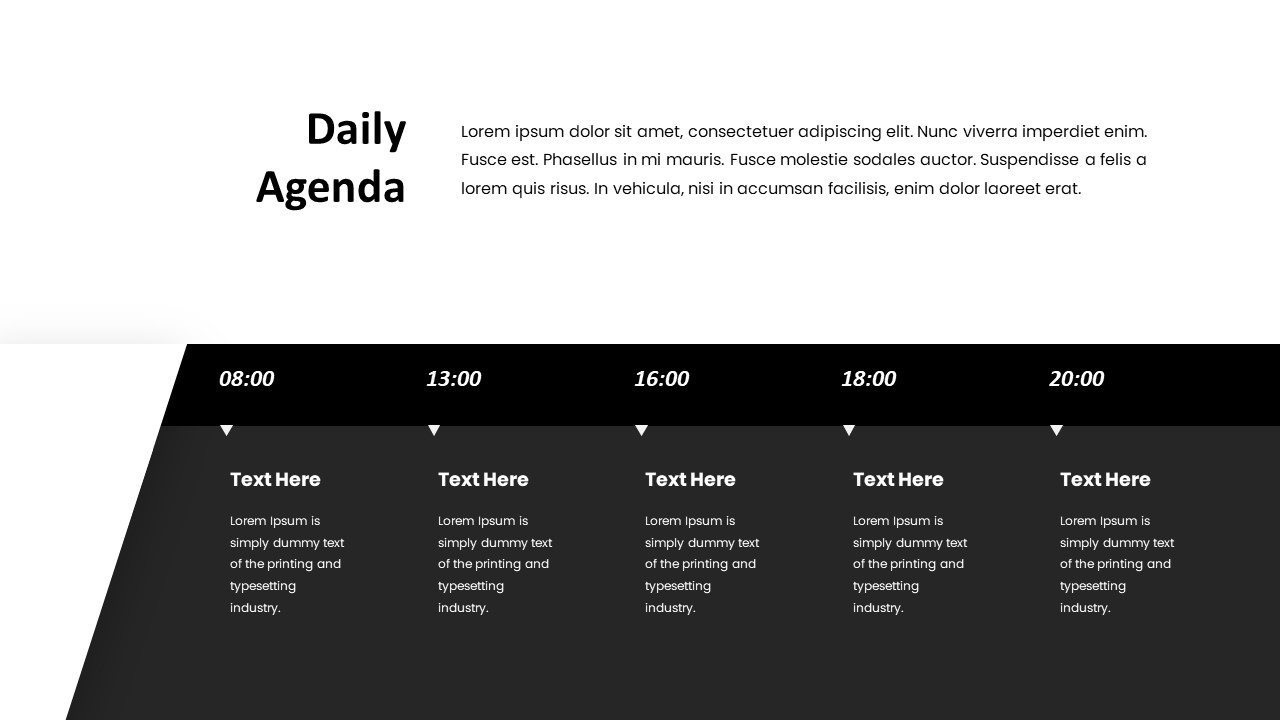 Meeting Agenda Template in Black and White | Slidebazaar