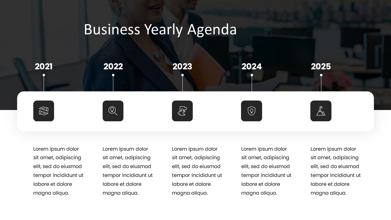 Meeting Agenda Template in Black and White | Slidebazaar