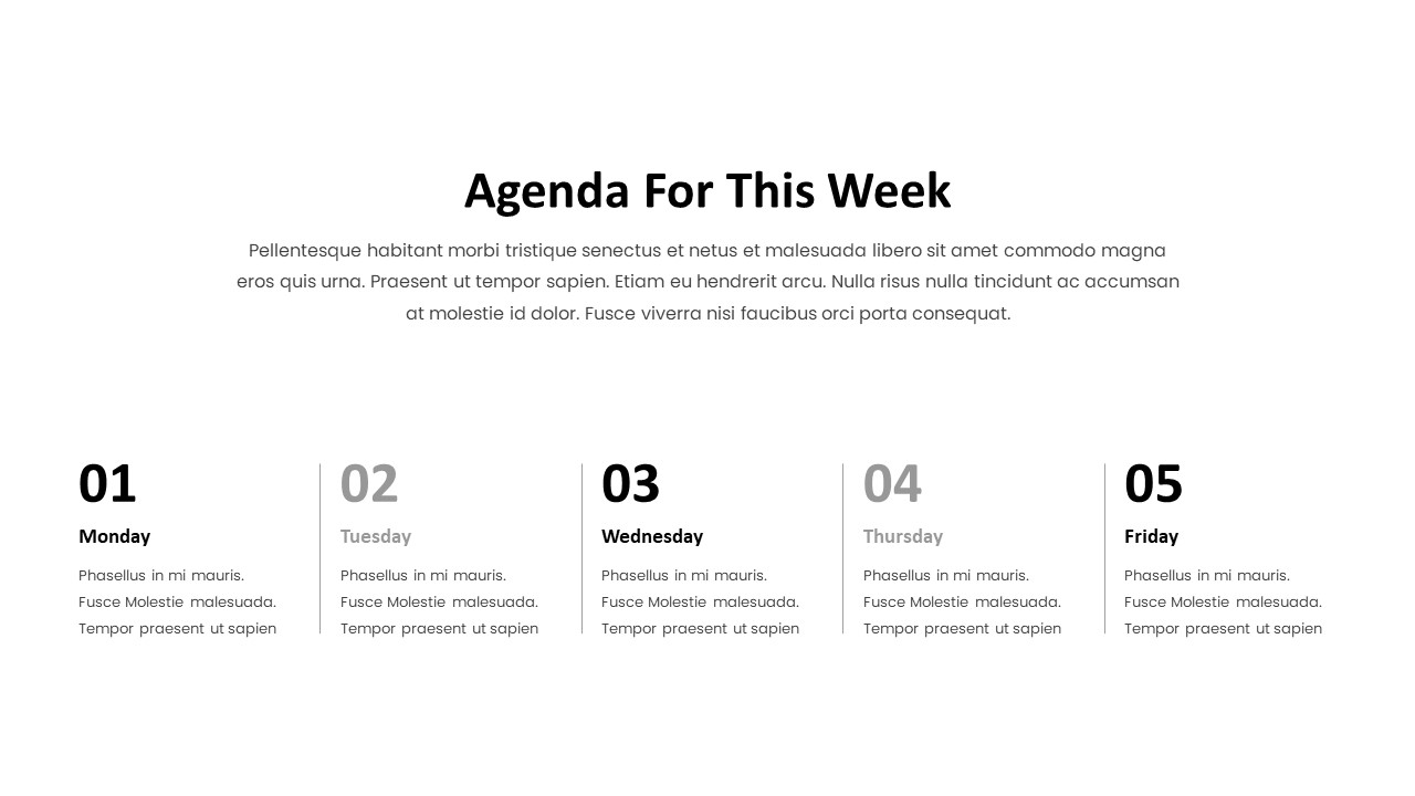 Meeting Agenda Template in Black and White | Slidebazaar